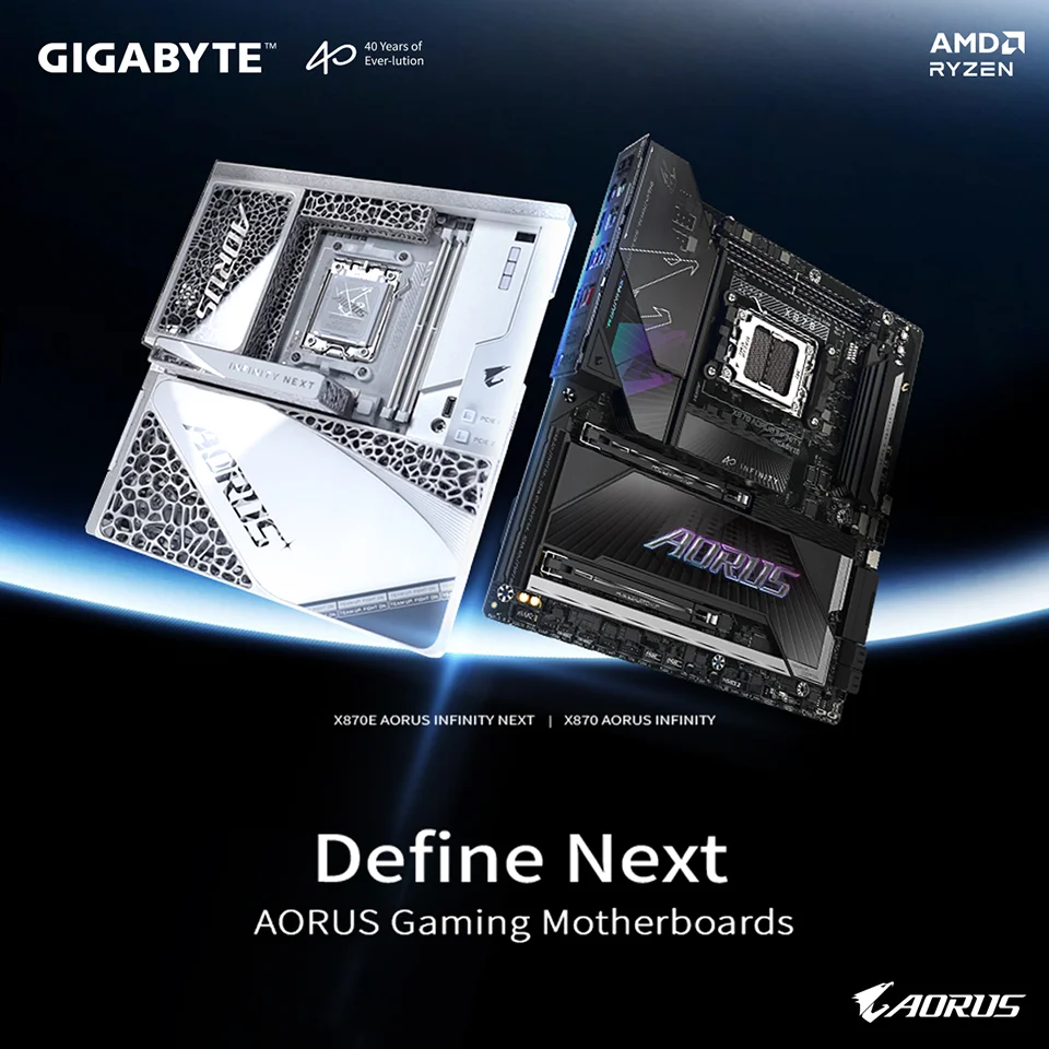 GIGABYTE showcases 40th anniversary X870E and X870 AORUS INFINITY ...